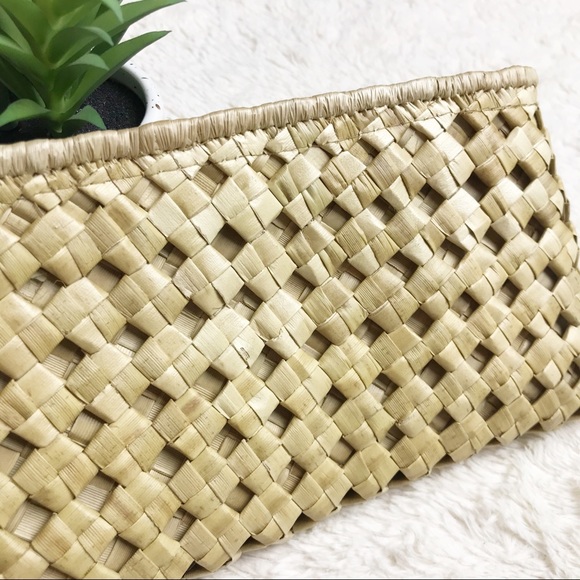 Bags | Woven Natural Clutch Bag | Poshmark